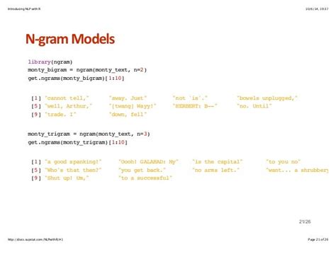 n gram model in r by john armistead wilson