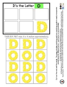 It S The Letter Upper Case D Task Box Mat Object Matching Pg Tb
