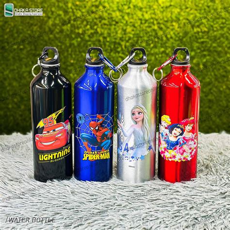 Aluminium Water Bottle Printed 750ml± Dhaka Store Aluminium Water