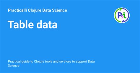 table data practicalli clojure data science