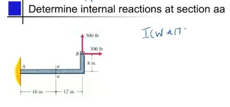 Solved Determine Internal Reactions At Section Aa