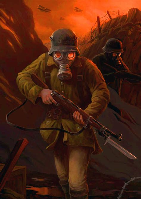 World War 1 Gas Mask Drawing