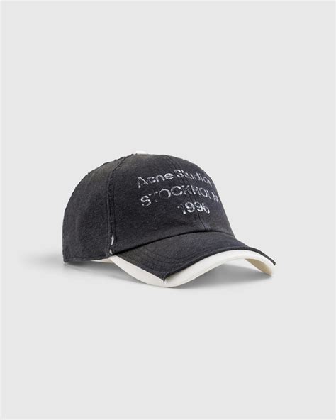 Acne Studios Logo Stamp Cap Black Highsnobiety Shop