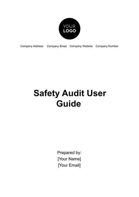 Free Safety Audit User Guide Template To Edit Online