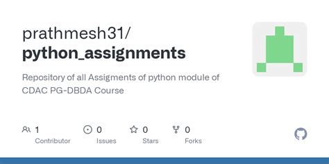 Github Prathmesh31pythonassignments Repository Of All Assigments Of Python Module Of Cdac