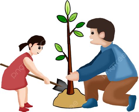 나무 심기 만화 캐릭터 성인과 어린이 간단한 스타일 Png 요소 Png 요소 간단한 스타일 사람과 아이들 Png 일러스트 및 벡터 에 대한 무료 다운로드 Pngtree