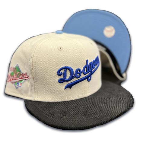 Los Angeles Dodgers Chrome Script Cord Bill 1988 Ws Patch Icy Blue Uv