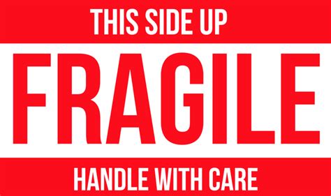 Printable Fragile Label 5″x 3″ Free Printable Labels