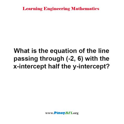 Analytic Geometry 01 Problem • Pinoybix Engineering