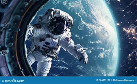 Celestial Gaze Outer Space Exploration Stock Illustration