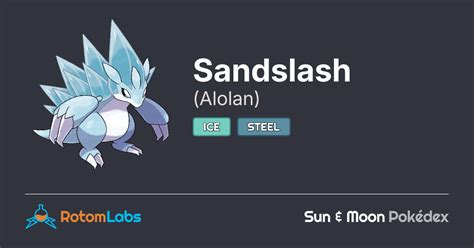 Alolan Sandslash Rotomlabs Sun And Moon Pokédex