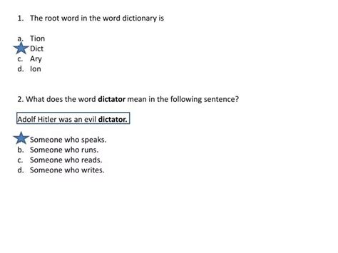 PPT The Root Word In The Word Dictionary Is Tion Dict Ary Ion PowerPoint Presentation ID 4055778