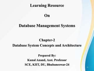 Chapter 2 Database System Concepts And Architecture PPTX