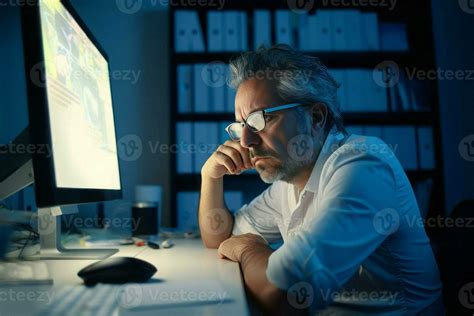 Adult Computer Working Generate Ai 27457224 Stock Photo At Vecteezy