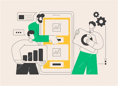 Premium Vector Mobile Application Development Abstract Concept Vector Illustration