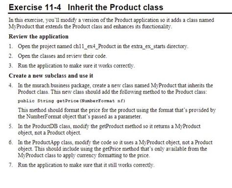 solved exercise 11 4 inherit the product class in this