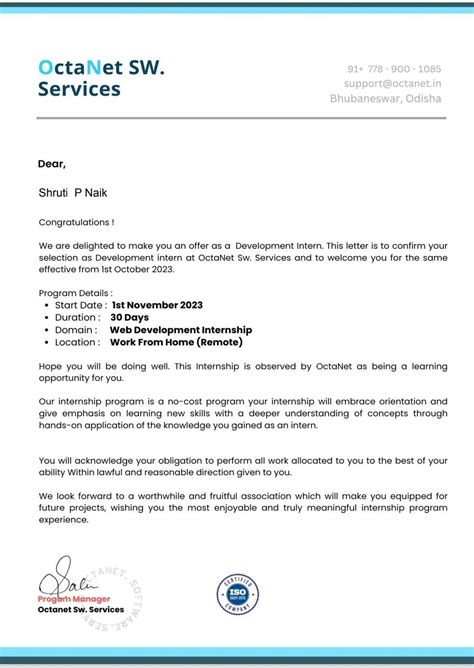 Octanet Octanetinternship Shruti Naik