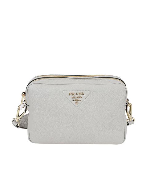 Prada Серая кожаная сумка через плечо для женщин купить в интернет
