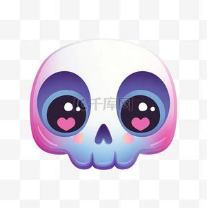 可爱的卡哇伊骷髅表情符号素材图片免费下载 千库网