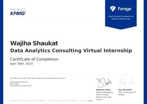 Wajiha Shaukat On Linkedin Virtual Forage Kpmg Data Dataanalyst
