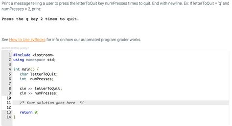 Solved Print A Message Telling A User To Press The
