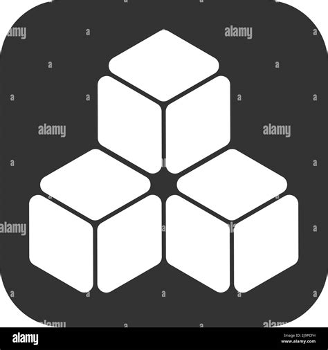 Isometric Cube Element Icon Cubist Abstract 3d Shape Stock Vector Illustration Clip Art