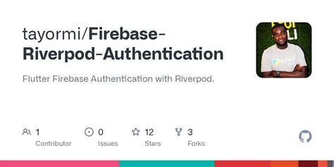 Github Tayormifirebase Riverpod Authentication Flutter Firebase