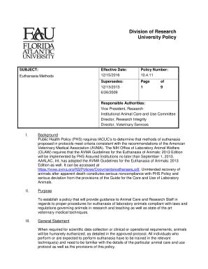 Fillable Online Euthanasia Methods Fax Email Print - pdfFiller