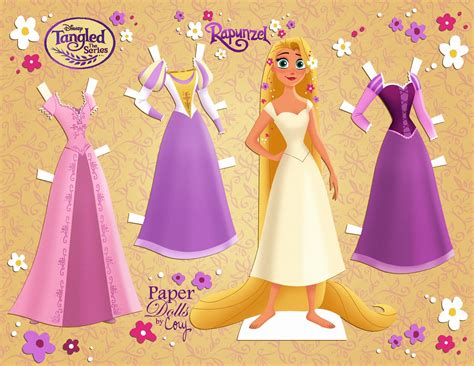 Rapunzel Paper Doll Princess Paper Dolls Paper Dolls Disney Paper Dolls