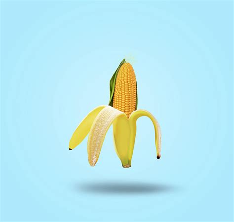 banana and corn concept digital art by dawid jozwiak pixels