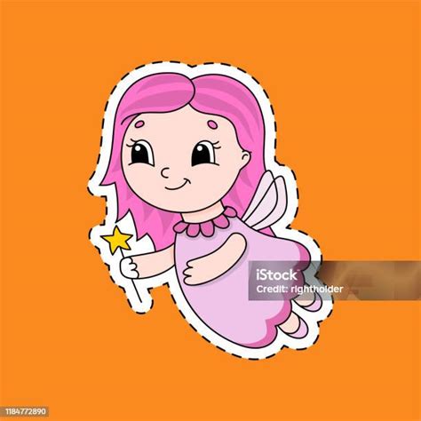 귀여운 캐릭터가 붙은 스티커 다채로운 벡터 일러스트레이션입니다 색상 배경에 격리 디자인 서적 스티커 포스터 카드 옷용 템플릿 만화 스타일입니다 0명에 대한 스톡 벡터 아트