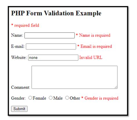 Solved Using Post Method Create FormValidation Php Page Chegg