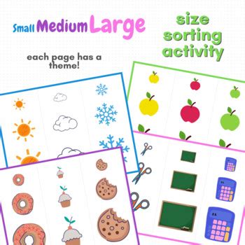 Size Sorting Small Medium Large By Alyssa Pascua TPT