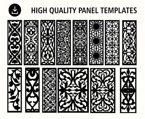 Files Dxf Geometric Patterns Panel Templates For CNC Laser Etsy