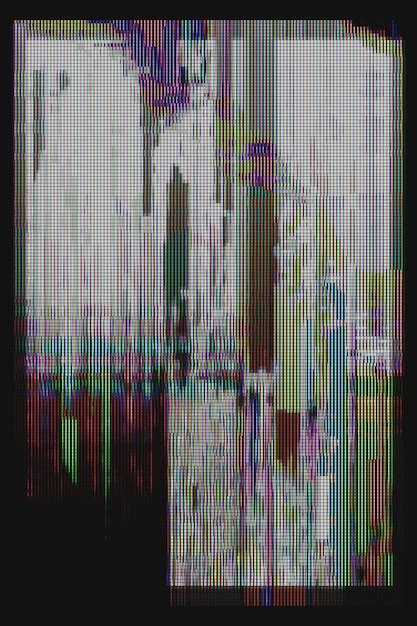 Premium Photo A Screen With A Blurry Image Of A Man Standing In Front Of A Window