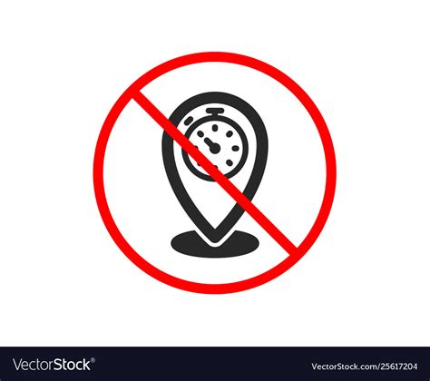 Timer Icon Time Sign Location Pointer Symbol Vector Image