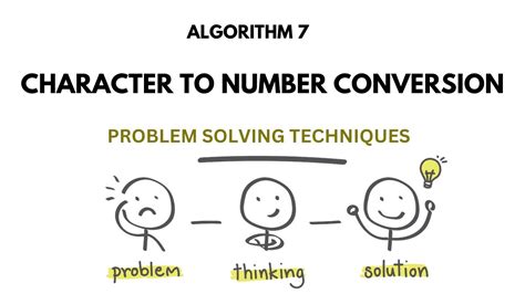 Algo 7 Character To Number Conversion Problem Solving Techniques Youtube