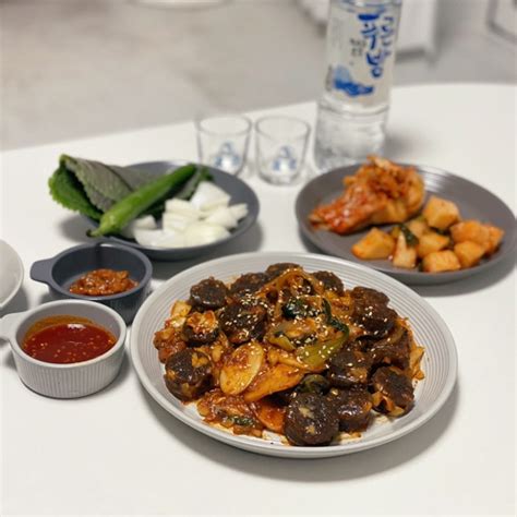 집밥요리 노브랜드 찰진순대로 순대볶음 만들기 네이버 블로그