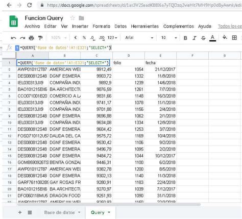 Funcion Query Google Sheets NivelProExcel Excel