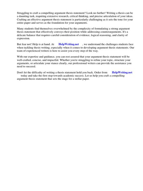 Argument Thesis Statement Examples Pdf Essays Thesis