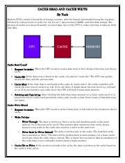 Understanding Cache Read And Cache Write Speed Policies And Course Hero