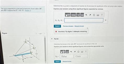 Solved Determine The X Y And Z Components Of Reaction At A Chegg