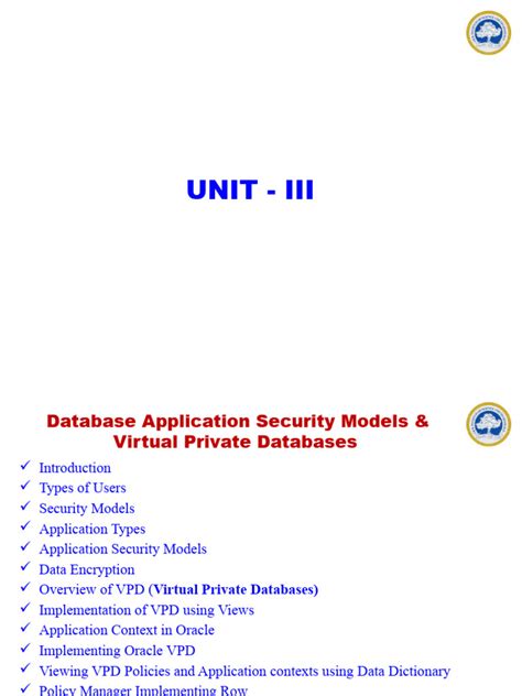 Unit Iii Database Security And Privacy Pdf Key Cryptography