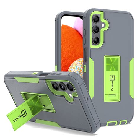 Coveron Samsung Galaxy A G Case Military Grade Full Body Kickstand Gray Walmart Com