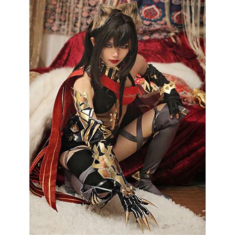 Genshin Dehya Cosplay Costume Sumeru Game Outfit Women Halloween Fancy
