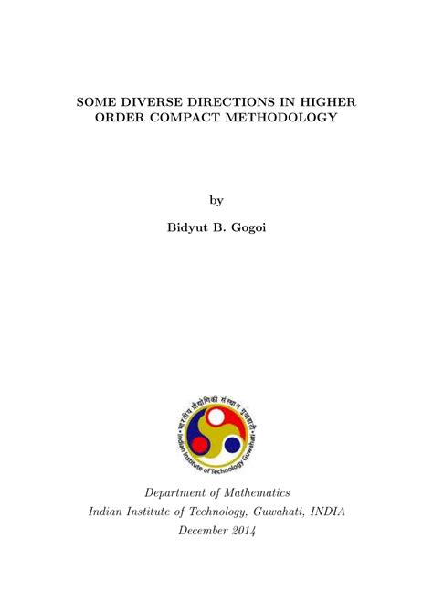 Pdf Some Diverse Directions In Higher Order Compact Methodology