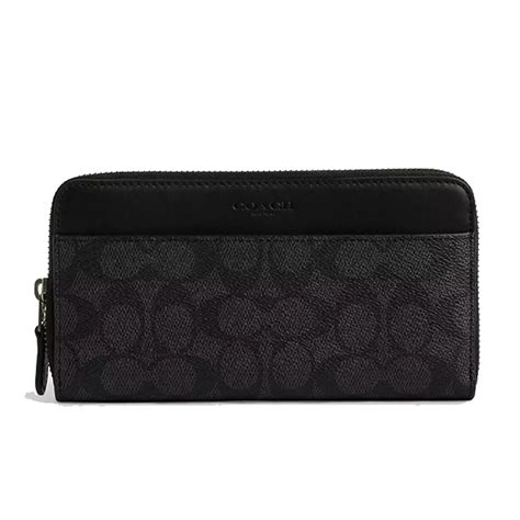Ví Nam Coach Accordion Wallet In Signature Canvas 25517 N3a Màu Xám Đen