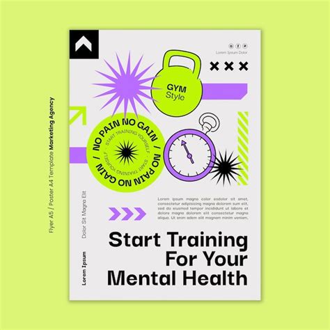 Premium Psd Gym Training Poster Template