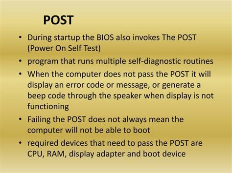 Bios Cmos And Post Pptx Operating Systems Computer Software And Applications