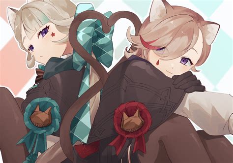 Lynette And Lyney Genshin Impact Drawn By Nekorin Chu Danbooru